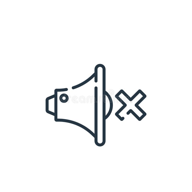 Silent Vector Icon. Silent Editable Stroke. Silent Linear Symbol for ...