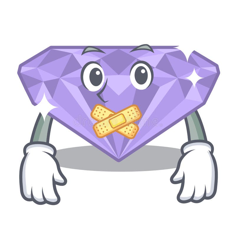 Silent Violet Diamond in the Cartoon Box Stock Vector - Illustration of ...