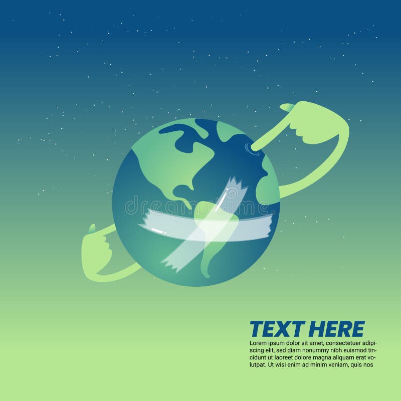 Silent world globe stock vector. Illustration of care - 175273508