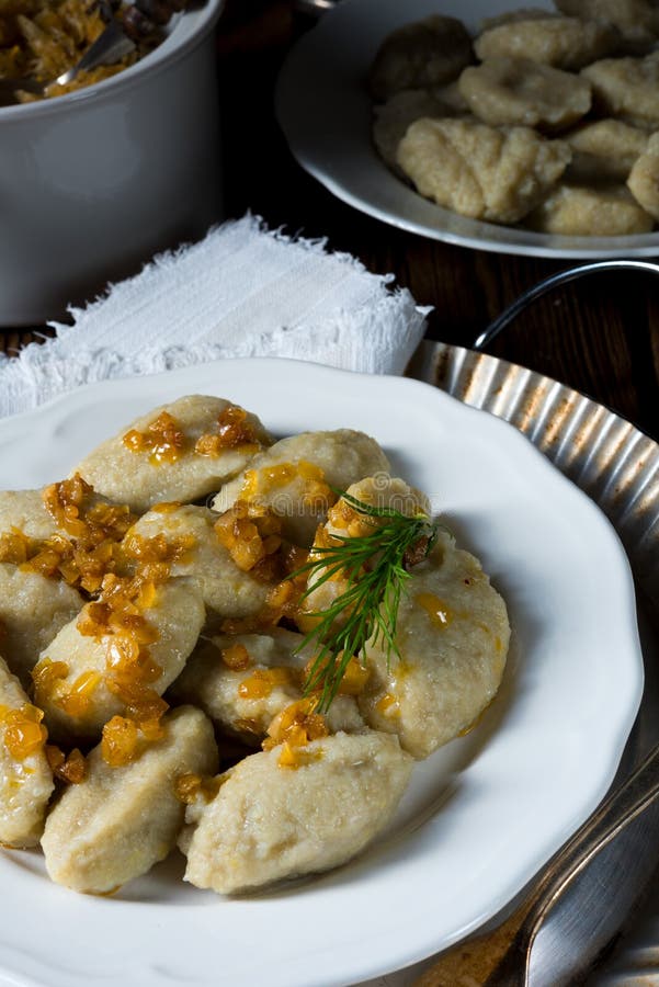 Silesian Gray Potato Dumplings Stock Image - Image of flour, closeup ...