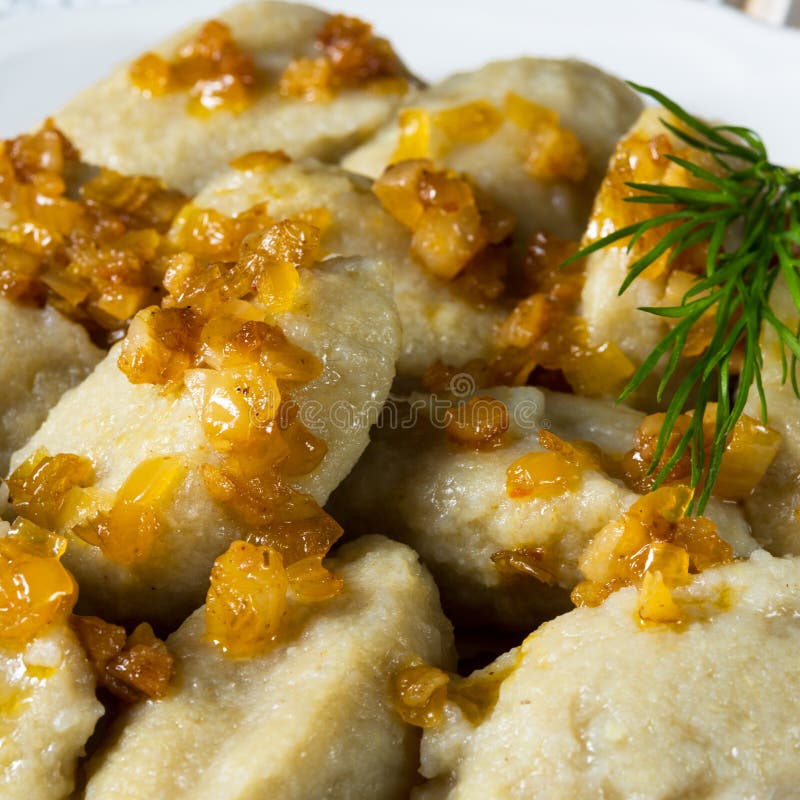 Silesian Gray Potato Dumplings Stock Image - Image of cuisine, german ...