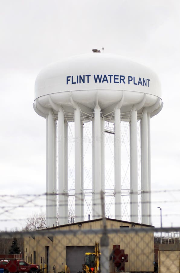 Silex, Michigan : Flint Water Plant Tower Photo stock éditorial - Image ...