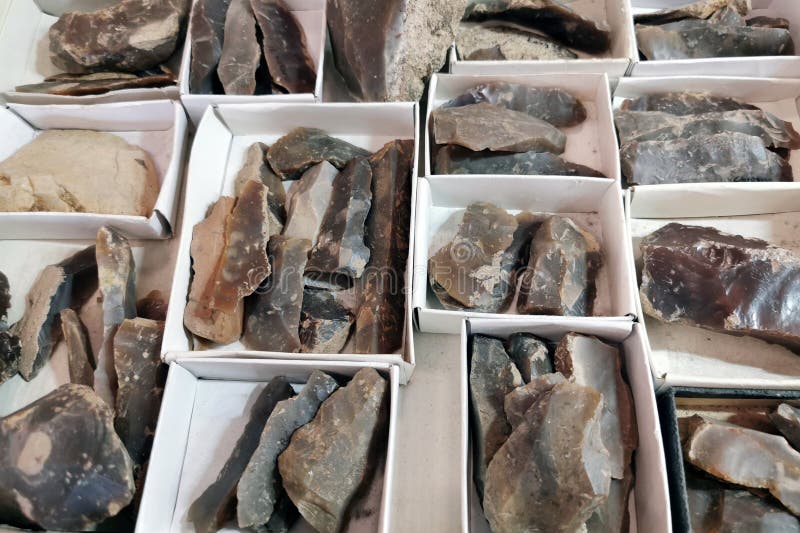 Silex mineral collection stock image. Image of natural - 314024621