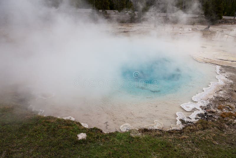 Silex Spring in Yellowstone Stock Photo - Image of national, geothermal ...