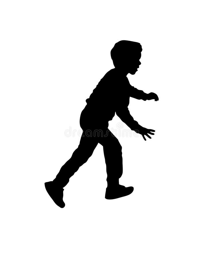 Het lopen van het kind vector illustratie. Illustration of inzameling ...