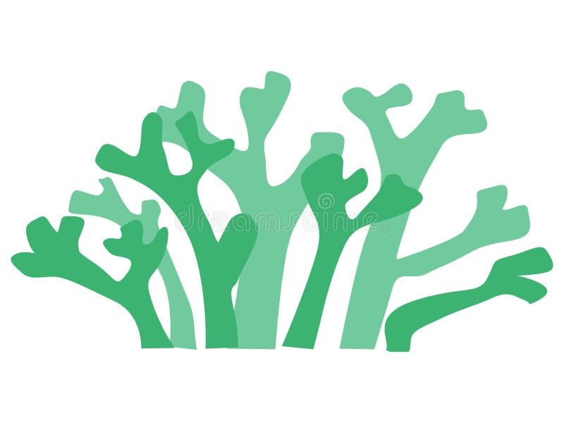 Silhouet van zeewier stock illustratie. Illustration of tropisch - 92277003