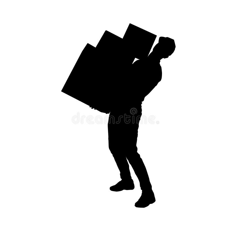 Person Carrying Heavy Load Stock Illustrations – 337 Person Carrying ...