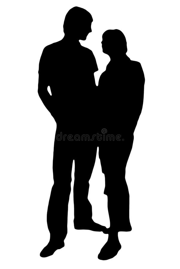 Silhouette stock illustration. Illustration of colleagues - 6634342