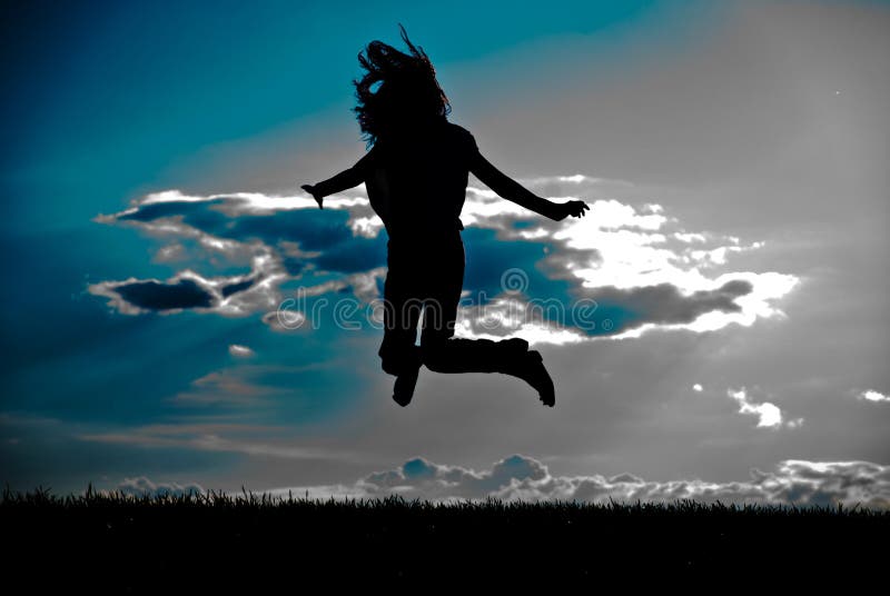 Silhouette stock image. Image of funny, play, beau, blue - 9113671