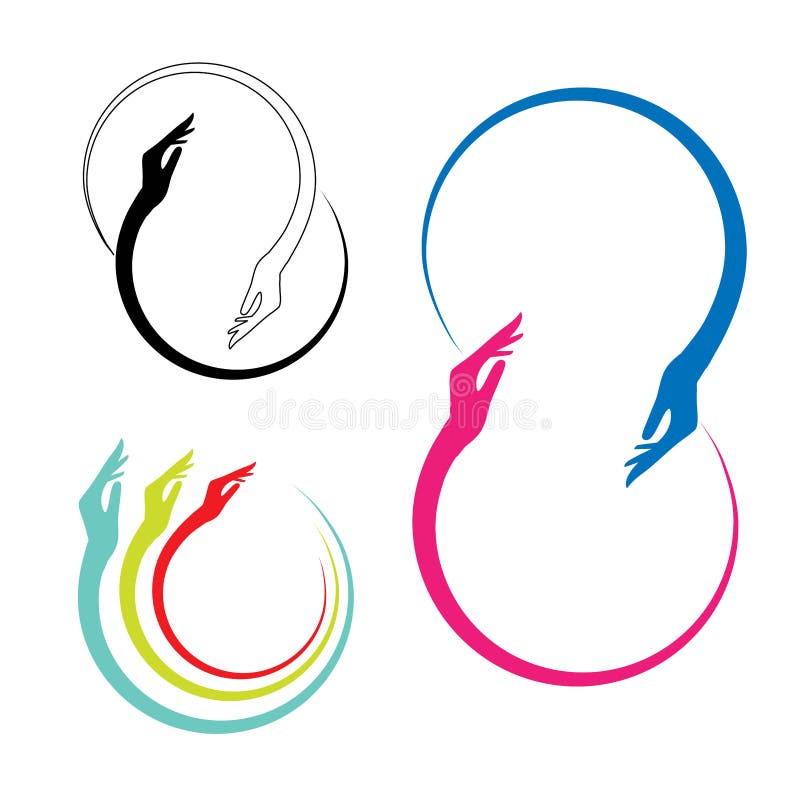 Human Hands Infinity Symbol Lines Stock Vector - Illustration of human ...