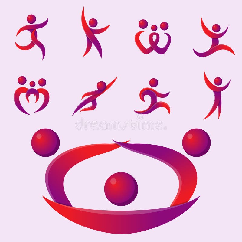 Silhouette Abstract People Performance Character Logo Human Figure Pose ...