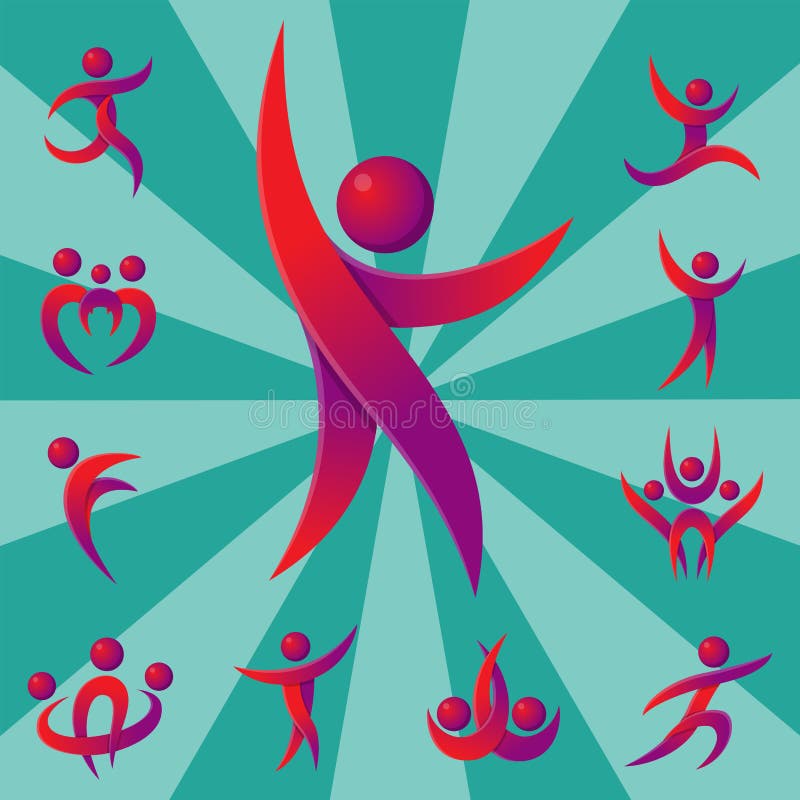 Silhouette Abstract People Performance Character Logo Human Figure Pose ...