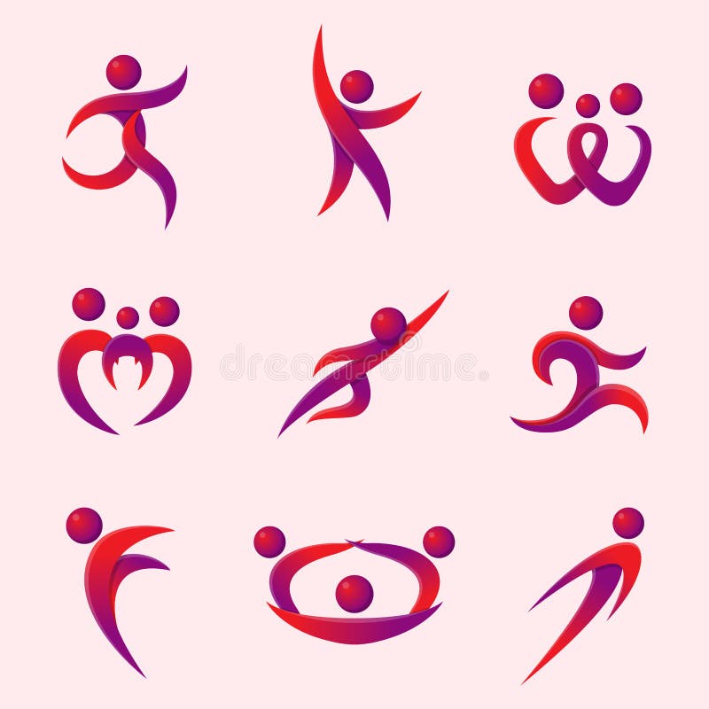 Silhouette Abstract People Performance Character Logo Human Figure Pose ...
