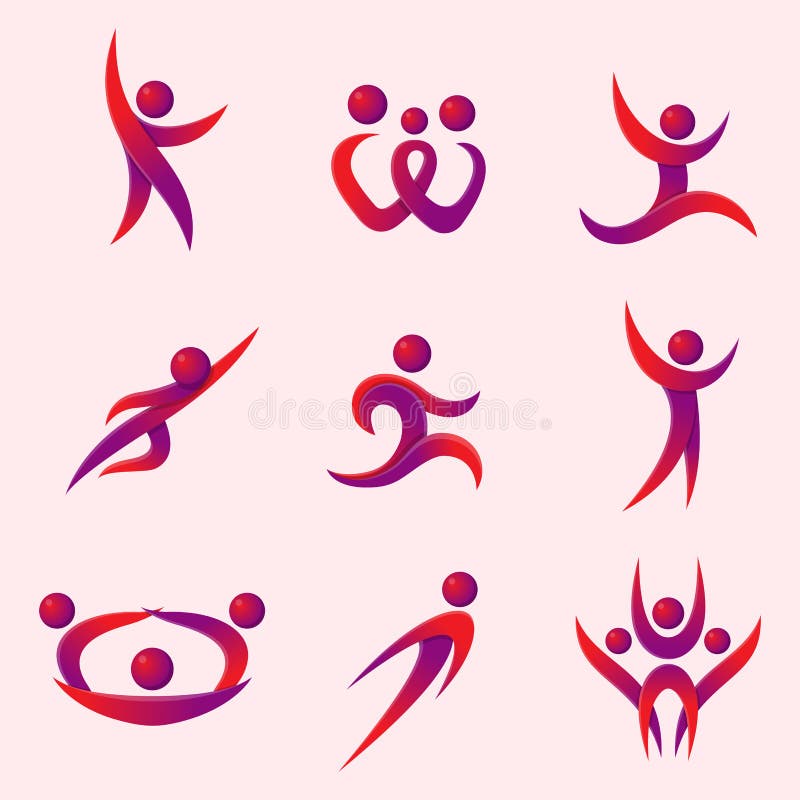 Silhouette Abstract People Performance Character Logo Human Figure Pose ...
