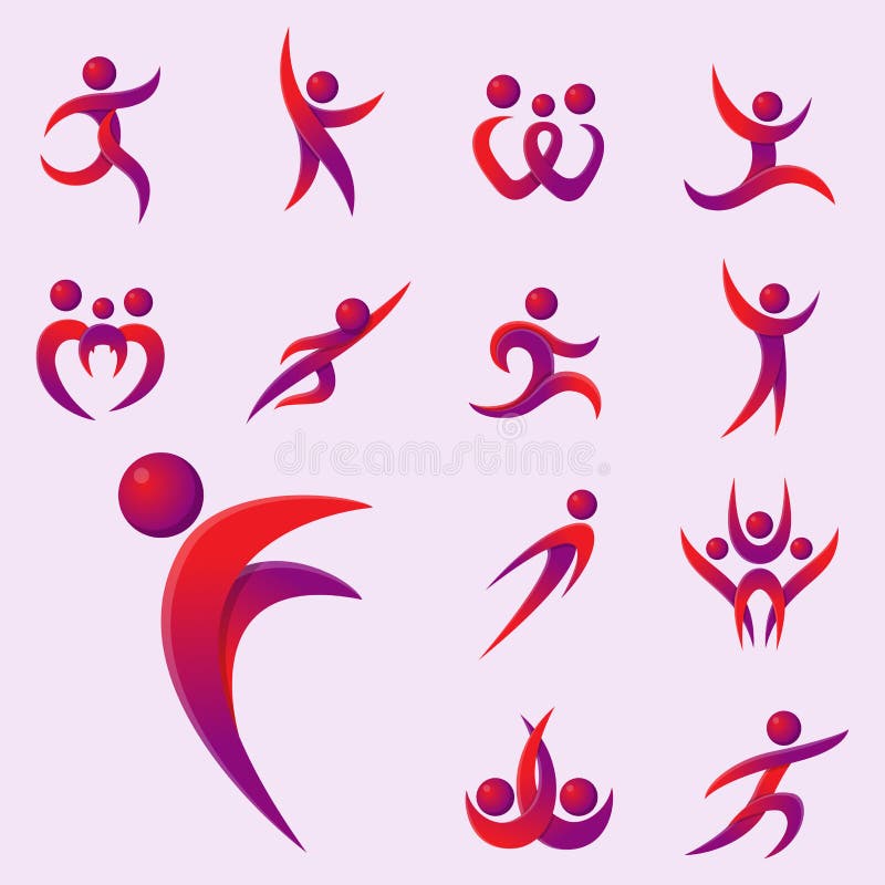Silhouette Abstract People Performance Character Logo Human Figure Pose ...