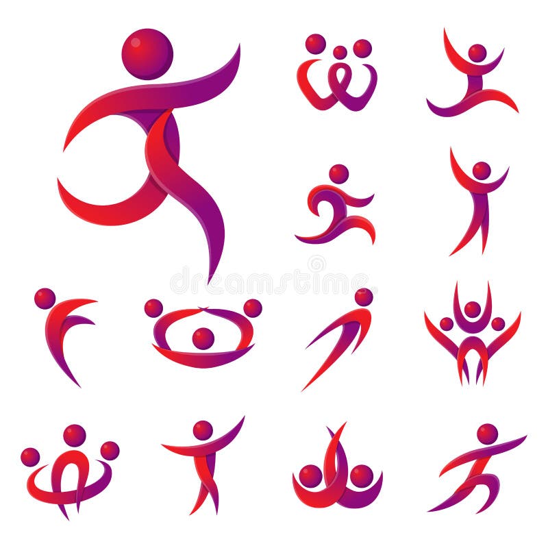 Silhouette Abstract People Performance Character Logo Human Figure Pose ...
