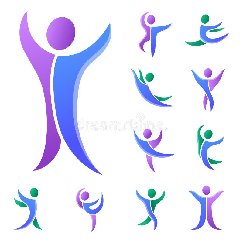 Silhouette Abstract People Performance Character Logo Human Figure Pose ...