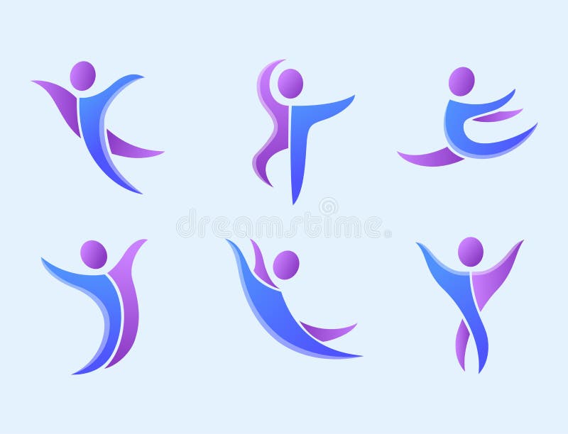 Silhouette Abstract People Performance Character Logo Human Figure Pose ...