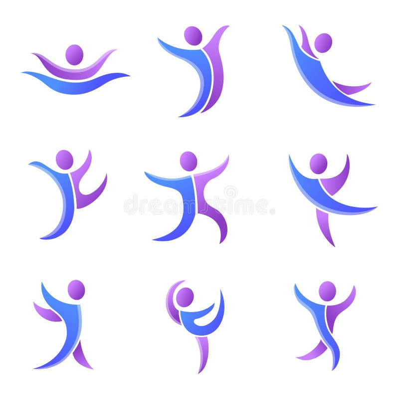 Silhouette Abstract People Performance Character Logo Human Figure Pose ...