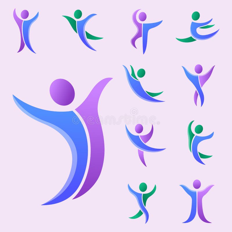 Silhouette Abstract People Performance Character Logo Human Figure Pose ...