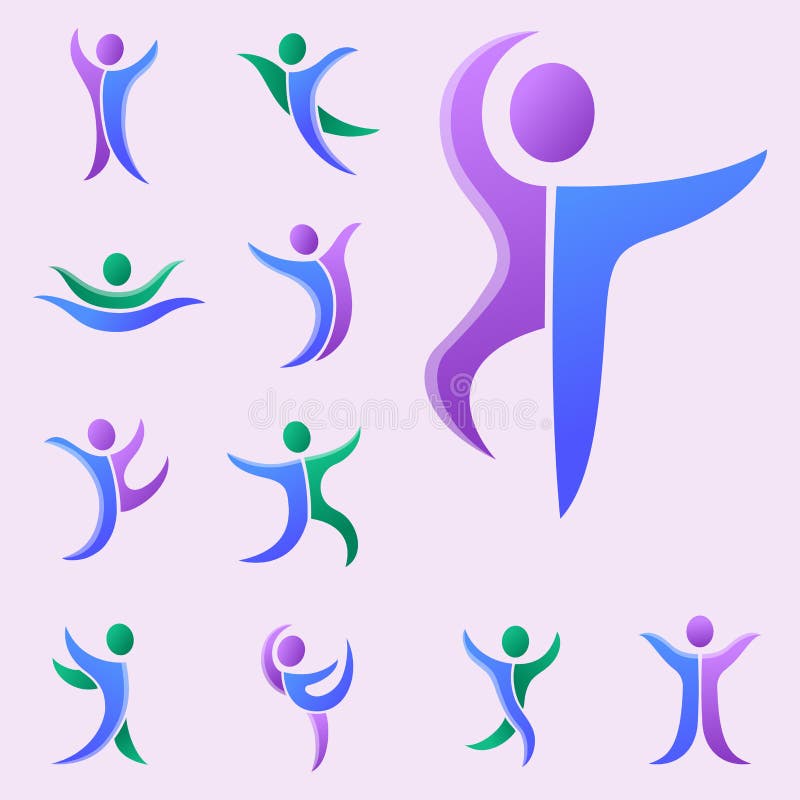 Silhouette Abstract People Performance Character Logo Human Figure Pose ...
