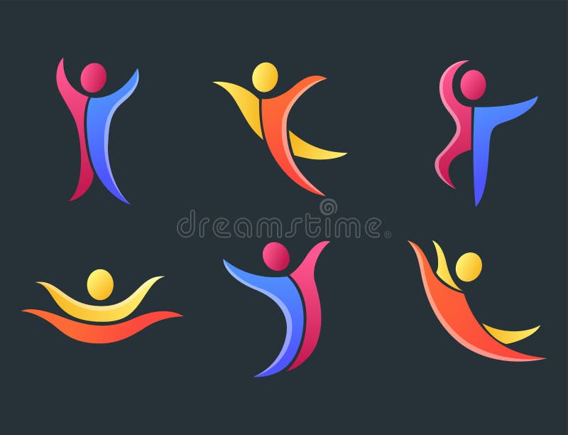 Silhouette Abstract People Performance Character Logo Human Figure Pose ...