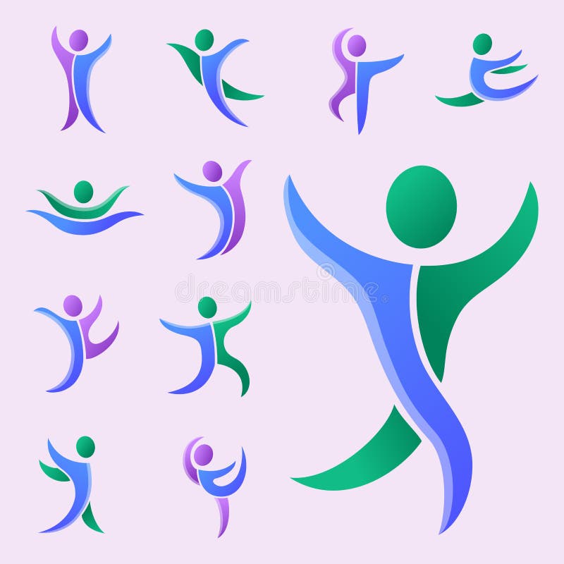 Silhouette Abstract People Performance Character Logo Human Figure Pose ...
