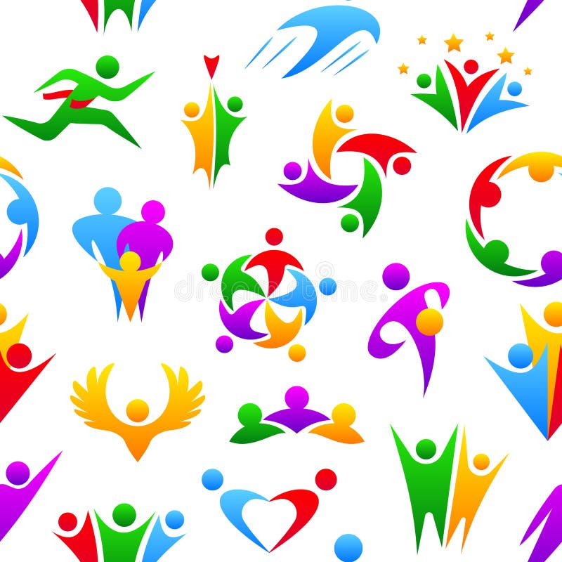 Silhouette of Abstract People Shape Logo Human Figure Pose Vector ...