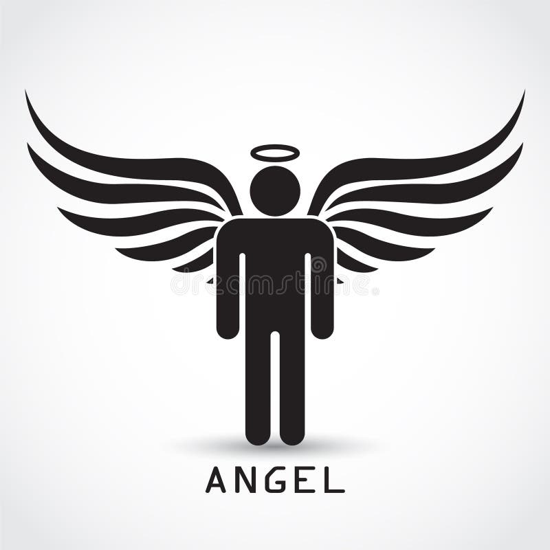 Silhouette Angel Pictogram Icon Stock Vector - Illustration of shape ...