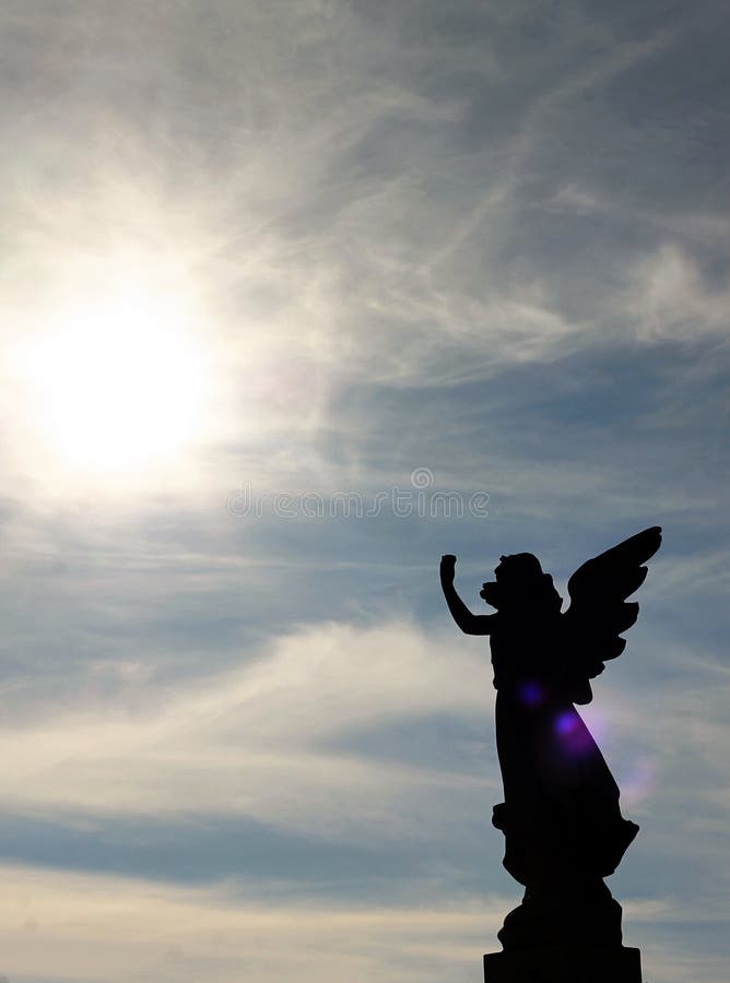 Silhouette of an angel stock photo. Image of shape, sign - 48308868