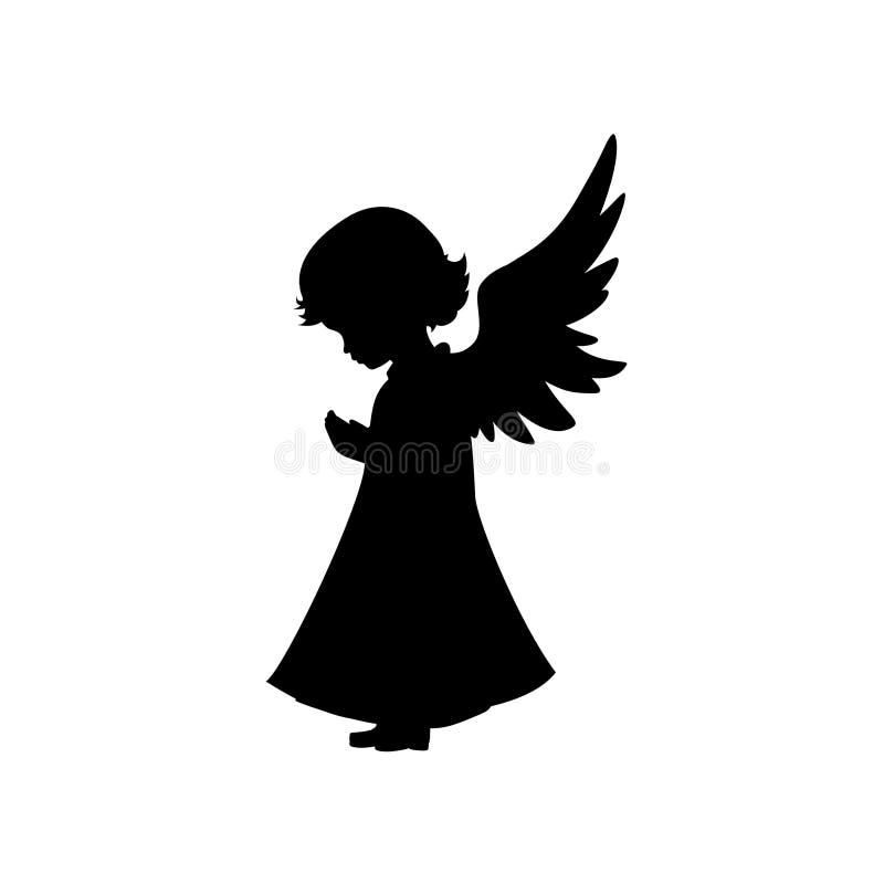 Silhouette of an Angel - Vector Illustration Stock Vector ...