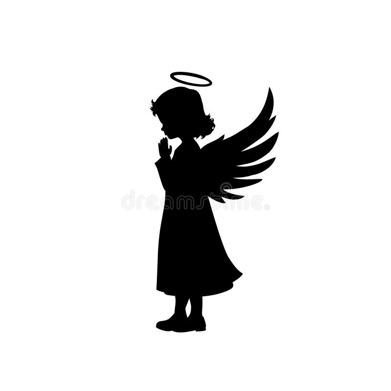 Silhouette of an Angel - Vector Illustration Stock Vector ...