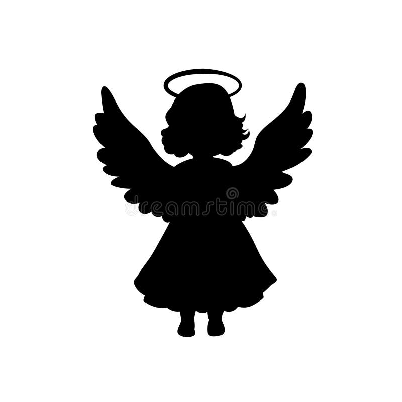 Silhouette of an Angel - Vector Illustration Stock Vector ...