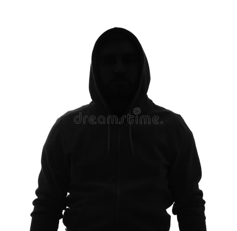 Silhouette Of Anonymous Man Standing Stock Photo - Image of ...