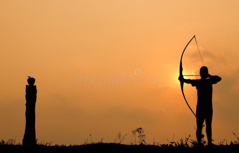 Recurve Bow Hunting Silhouette