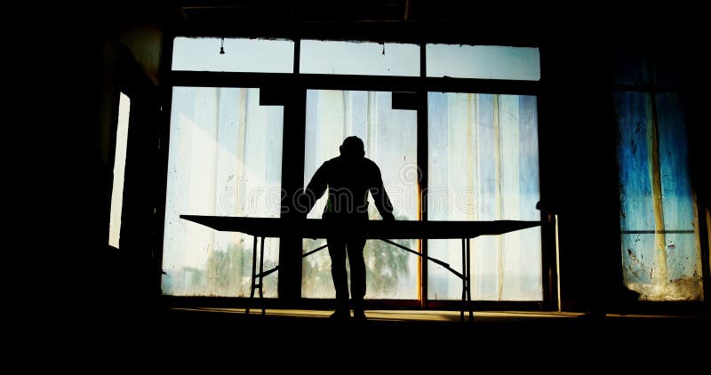 Silhouette, Architect and Planning with Blueprint on Site for Building ...