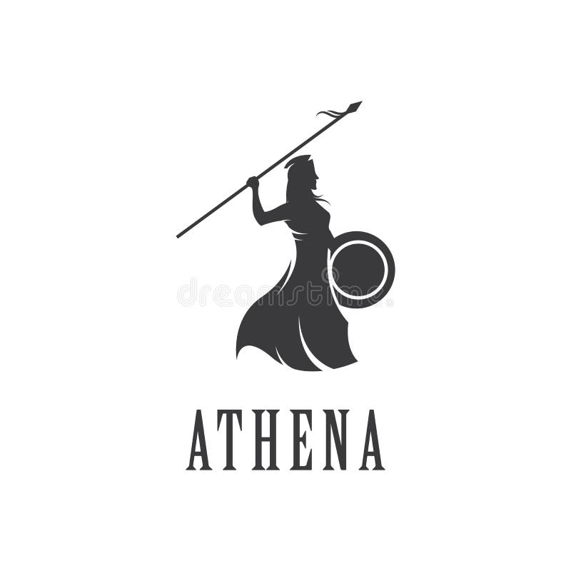 Silhouette of athena stock vector. Illustration of knight - 230843304