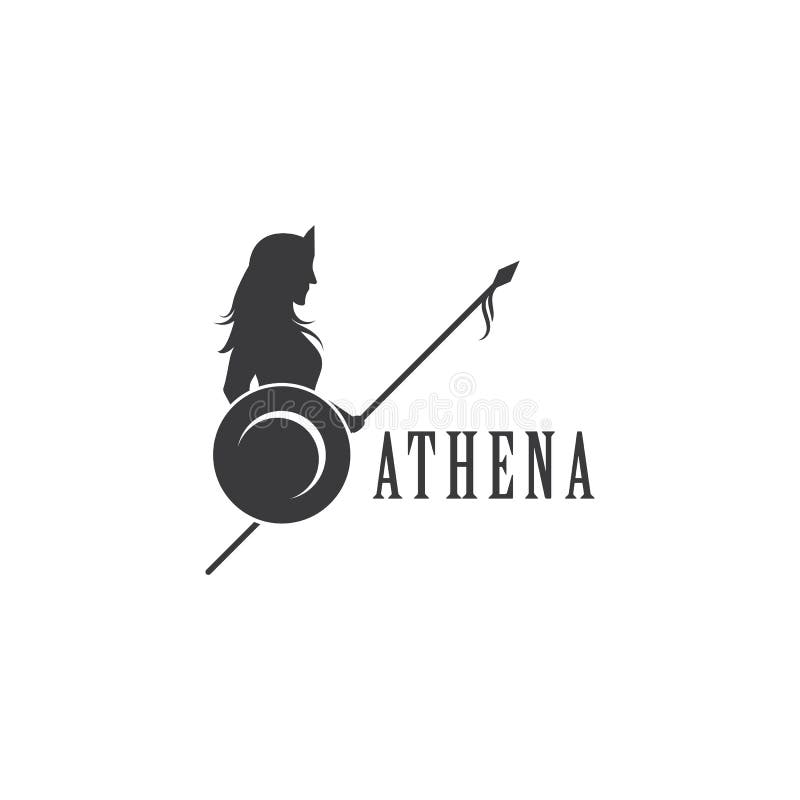 Silhouette of athena stock vector. Illustration of beauty - 230843296