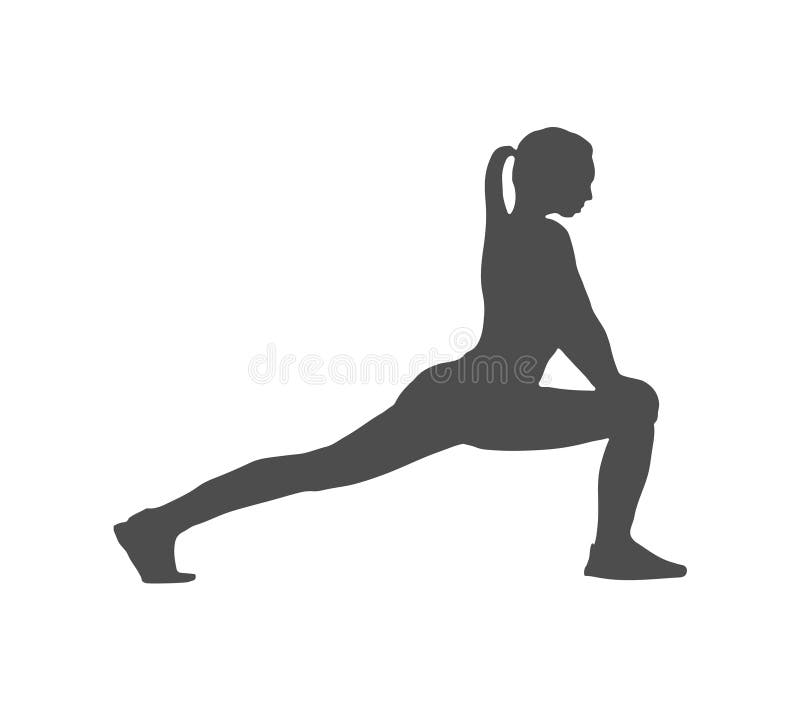 Silhouette of an Athlete. Sports Training Stock Vector - Illustration ...
