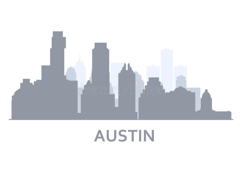 Austin skyline silhouette stock vector. Illustration of graphic - 82268910