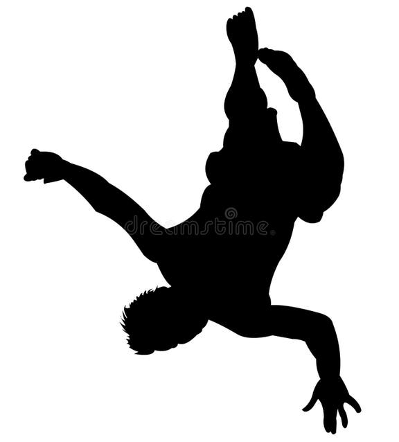 Silhouette - Back Flip stock illustration. Illustration of flip - 257667