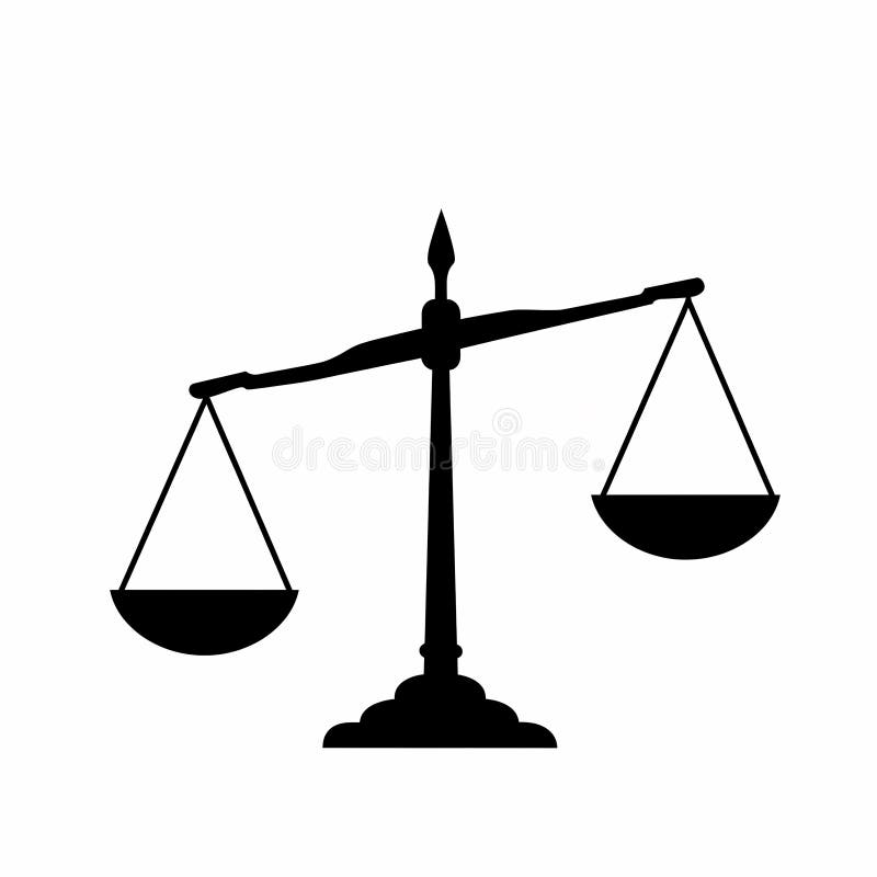 Minimalist Scales Silhouette Vector Image Stock Illustration ...