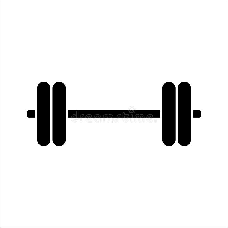 Silhouette Barbell Vector stock vector. Illustration of design - 321784028