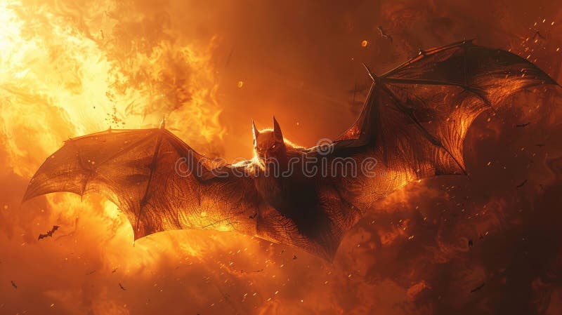 This Silhouette Bat is Designed As an Element for Halloween, on the Day ...