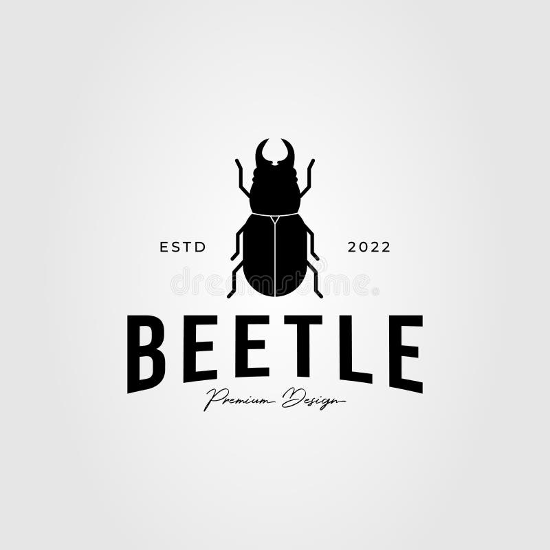 Silhouette Beetle or Bug Insect Logo Vector Illustration Design Stock ...