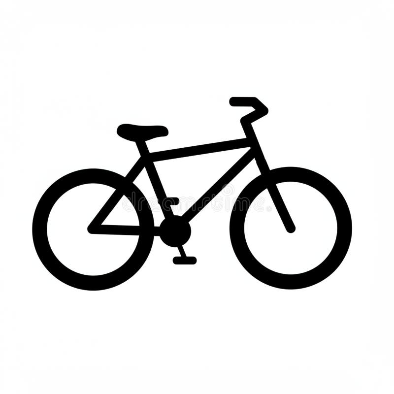 Silhouette of a Bicycle with a Classic Frame Design Stock Illustration ...