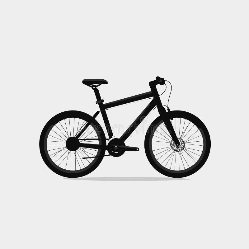 Silhouette of Bicycle Vector Flat Minimalistic Isolated Illustration Stock Vector - Illustration ...