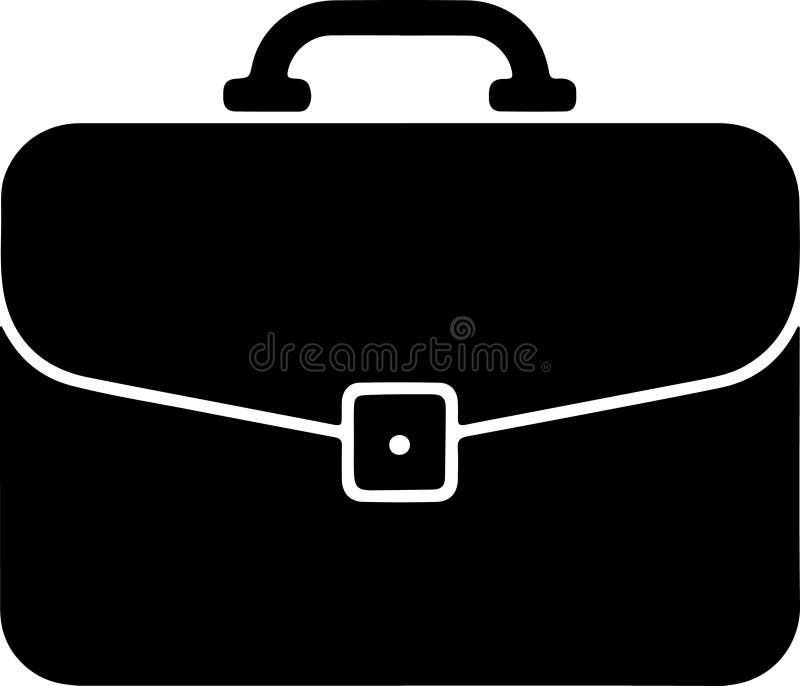 Black Briefcase Icon: Business, Work, Office Symbol Stock Vector ...