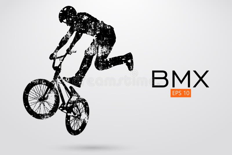 Silhouette of a BMX Rider. Vector Illustration Stock Vector ...