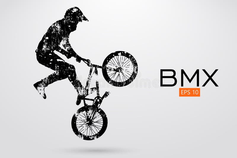 Silhouette of a BMX Rider. Vector Illustration Stock Vector ...